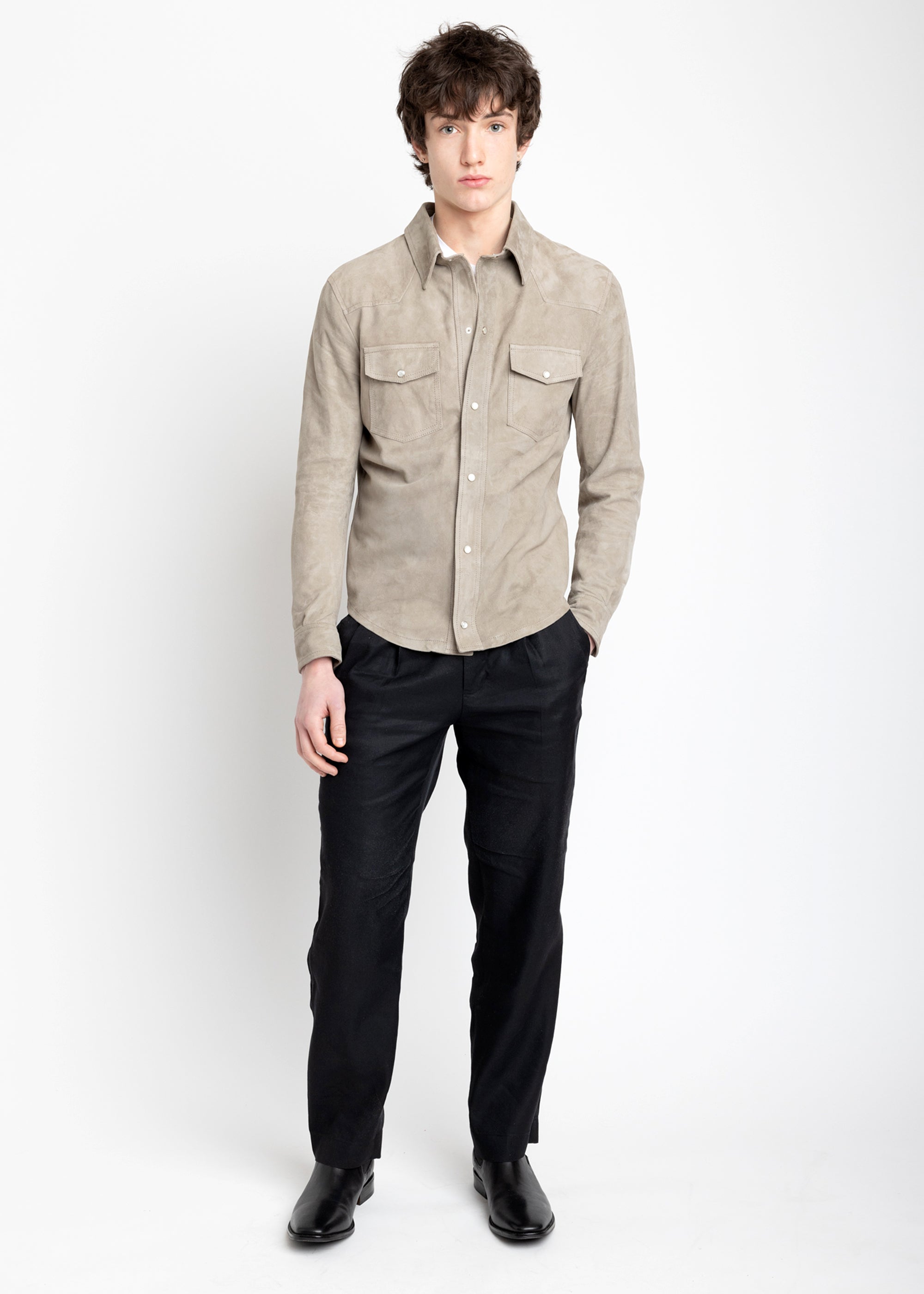 LIGHT SUEDE OVERSHIRT – Tasotsang | official site